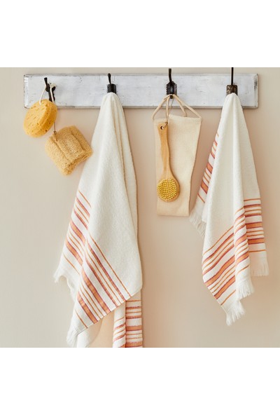 Sarah Anderson Oliver Turuncu Beden ve Baş Havlu Seti