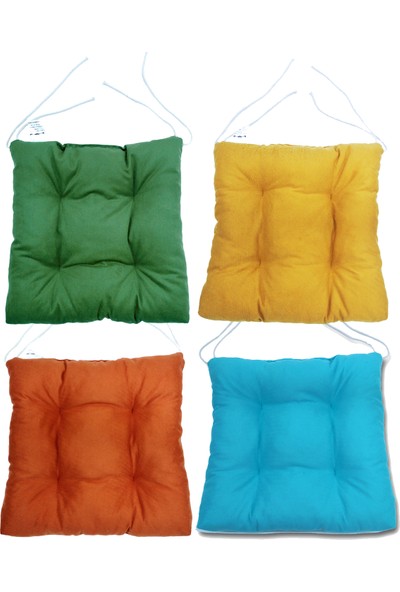 Mutfakta Moda Renkli Bahar Serisi 4 Lü Sandalye Minderi Mutfakta Moda Renkli Bahar Serisi 4 Lü Sandalye Minderi