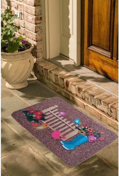 Giz Home Boyalı/megan Kapı Paspası 40X60 Kahve Bahçe Giz Home Boyalı/megan Kapı Paspası 40X60 Kahve Bahçe