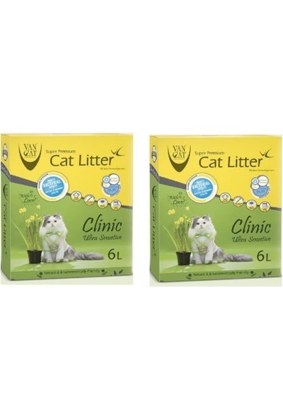 Van Cat Vancat Box Clınıc Kokulu Cat Lıtter 6 L 2 Adet Van Cat Vancat Box Clınıc Kokulu Cat Lıtter 6 L 2 Adet