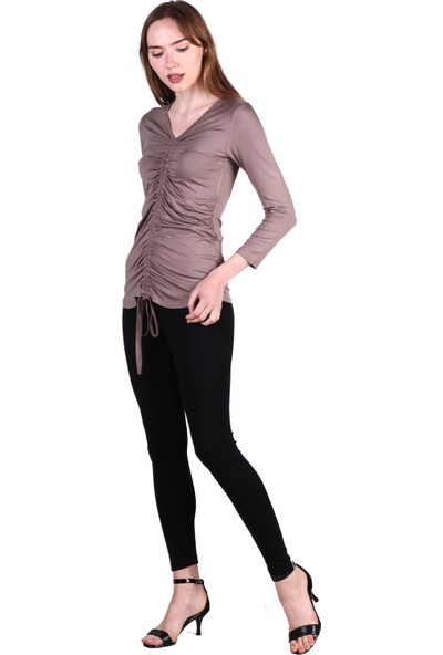 Melina Yüksek Bel Toparlayıcı Çelik Interlok Pantolon Tayt