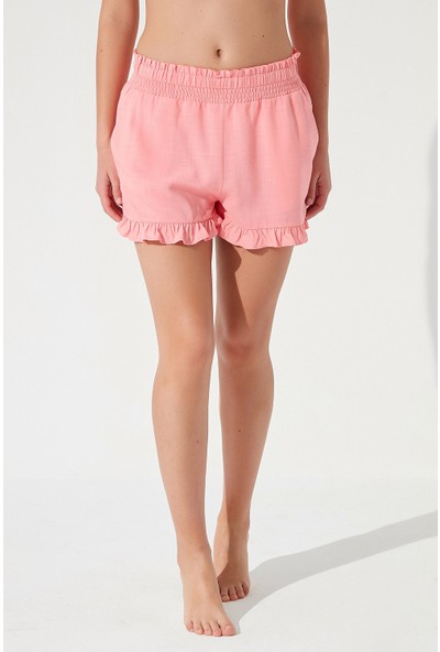 Penti Neon Pembe Frill Şort Penti Neon Pembe Frill Şort