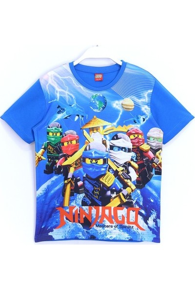 DobaKids Baskılı Erkek Çocuk Kısa Kollu T-Shirt 5 - 13 Yaş Turuncu