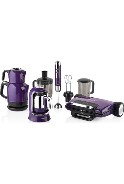 Korkmaz A1814 Lavanta 14 Parça Elektro Set