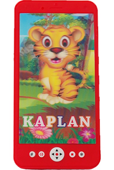 Kids Pilli Sesli Işıklı 3D Kaplan Oyuncak Telefon