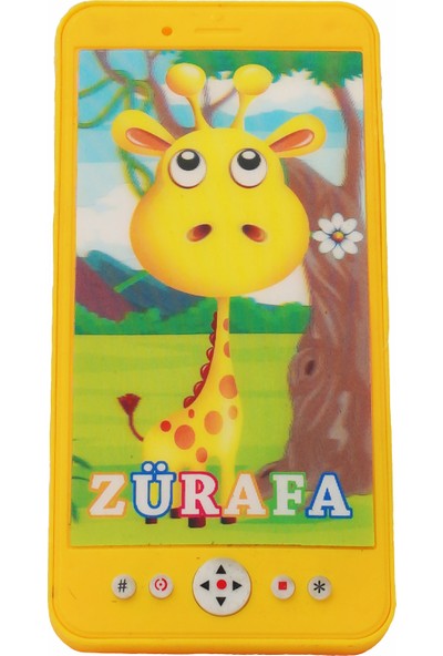 Kids Pilli Sesli Işıklı 3D Zürafa Oyuncak Telefon