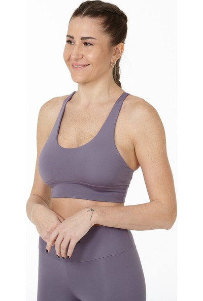 Nui Yoga Eflatun Sırtı Çapraz Bantlı Spor Sütyen Nui Yoga Eflatun Sırtı Çapraz Bantlı Spor Sütyen