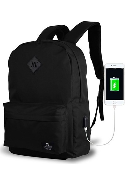 My Valice Smart Bag Specta USB Şarj Girişli Akıllı Sırt Çantası Siyah