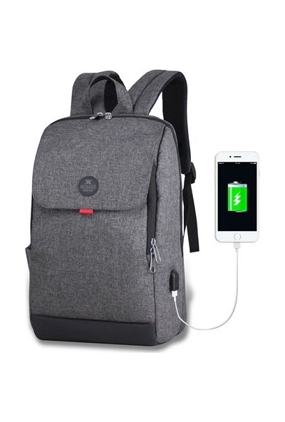 My Valice Smart Bag Busıness USB Şarj Girişli Akıllı Notebook Sırt Çantası Gri