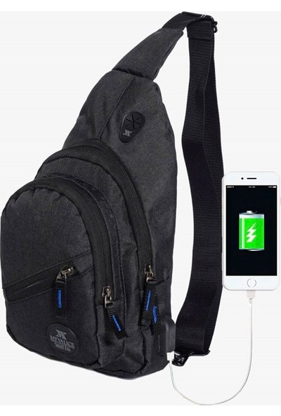 My Valice Smart Bag Usb'li Çapraz Göğüs Çantası 1502 Siyah My Valice Smart Bag Usb'li Çapraz Göğüs Çantası 1502 Siyah