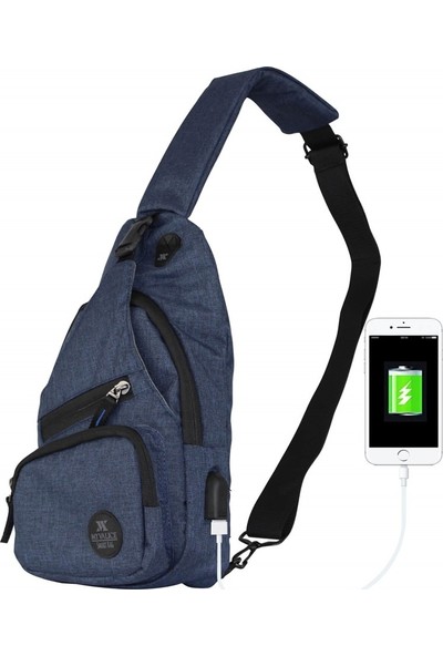 My Valice Smart Bag Usb'li Çapraz Göğüs Çantası 1503 Lacivert My Valice Smart Bag Usb'li Çapraz Göğüs Çantası 1503 Lacivert