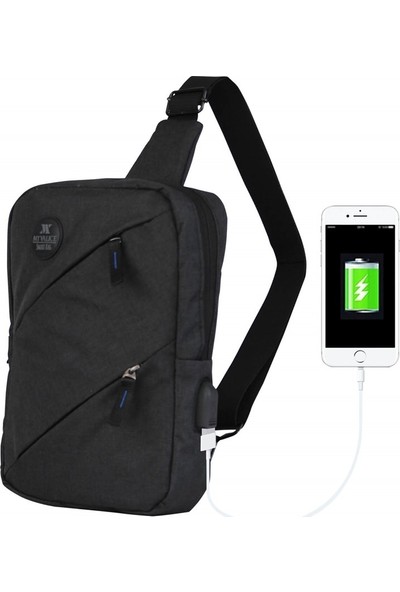 My Valice Smart Bag Usb'li Çapraz Göğüs Çantası 1504 Siyah My Valice Smart Bag Usb'li Çapraz Göğüs Çantası 1504 Siyah