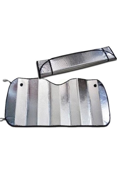 Compax Sert Büyük Boy Metalize Ön Cam Güneşlik 225 x 68 cm Kamyon Tır