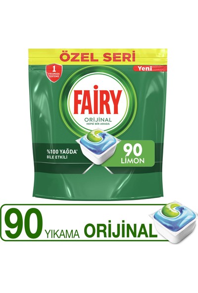 Fairy Orijinal 90 Yıkama Bulaşık Makinesi Deterjanı Tableti / Kapsülü Özel Seri Fairy Orijinal 90 Yıkama Bulaşık Makinesi Deterjanı Tableti / Kapsülü Özel Seri