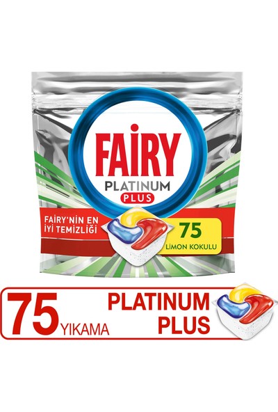 Fairy Platinum Plus Bulaşık Makinesi Deterjanı Tableti / Kapsülü 75 Yıkama Fairy Platinum Plus Bulaşık Makinesi Deterjanı Tableti / Kapsülü 75 Yıkama
