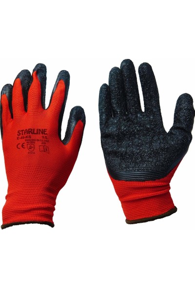 Starline Liber Pazarlama Lateks Tırtıklı Eldiven 10 Numara