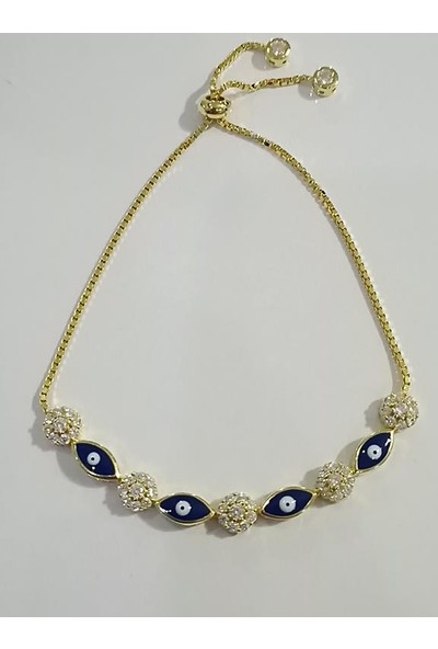 Yoro Gümüş Gümüş Beyaz Zirkon Taşlı Altınyaldızlı Göz Asansörlü Bileklik