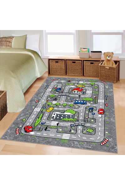 Jungle Halı Eğitici Yollu JP67 Çocuk Odası Halısı Jungle Halı Eğitici Yollu JP67 Çocuk Odası Halısı
