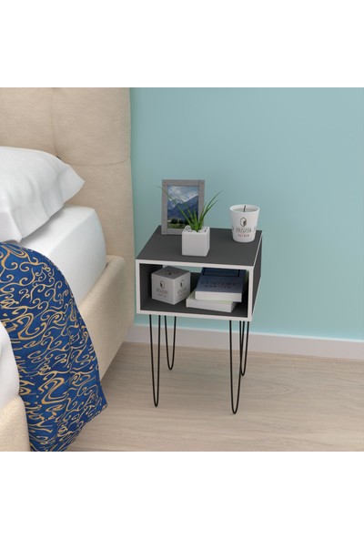 Kenzlife komodin ortense gri komidin metal ayaklı orta zigon sehpa minik boy Kenzlife komodin ortense gri komidin metal ayaklı orta zigon sehpa minik boy