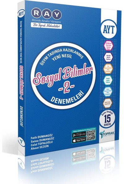 Toprak Yayıncılık AYT SOSYAL BİLİMLER-2 DENEME KİTABI Ahmet SEZGİN-Celal TOPALOĞLU-Fatih DUMANGÖZ-Saime DUMANGÖZ Toprak Yayıncılık AYT SOSYAL BİLİMLER-2 DENEME KİTABI Ahmet SEZGİN-Celal TOPALOĞLU-Fatih DUMANGÖZ-Saime DUMANGÖZ