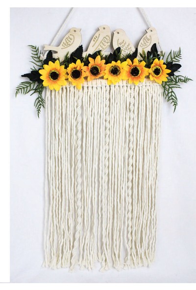 Bonvos Makrome Kapı Süsü Dekoratif Ahşap Kuş Figürlü Duvar Süsü Bonvos Makrome Kapı Süsü Dekoratif Ahşap Kuş Figürlü Duvar Süsü