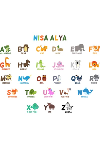 Atalya Reklam Ingilizce Alfabe