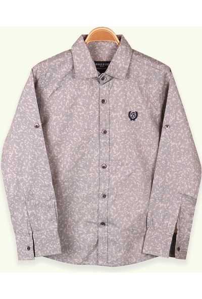 Breeze Erkek Çocuk Gömlek Desenli Yeşil (8-12 Yaş)