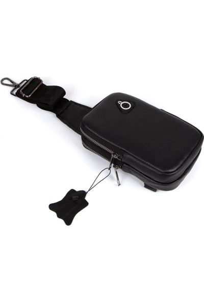 Leyl Hakiki Deri Çapraz Göğüs Çantası Mini Tek Kol Çanta