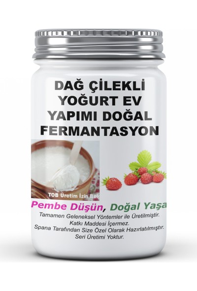 Spana Dağ Çilekli Yoğurt Doğal Fermantasyon Ev Yapımı Katkısız 420 gr Spana Dağ Çilekli Yoğurt Doğal Fermantasyon Ev Yapımı Katkısız 420 gr