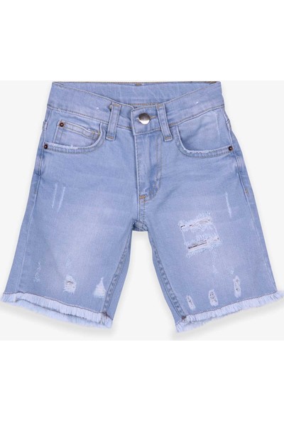 Breeze Kız Çocuk Kot Kapri Yırtık Detaylı Açık Mavi (5-14 Yaş) Breeze Kız Çocuk Kot Kapri Yırtık Detaylı Açık Mavi (5-14 Yaş)