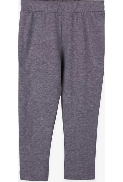 Breeze Kız Çocuk Kapri Tayt Basic Gri Melanj (5-14 Yaş)