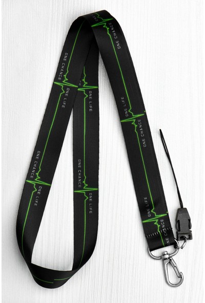 Apptakı Bir Hayat Bir Şans Kalp Atışı Ekg Yaka Kartı Boyun Ipi Telefon Askısı ASK0051