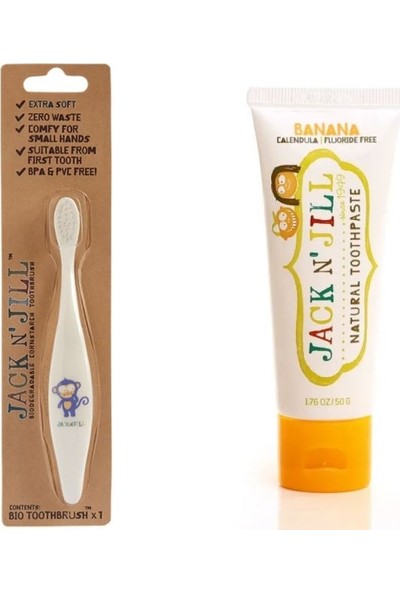 Jack N'jill Diş Fırçası ve Diş Macunu ( Monkey & Muz )