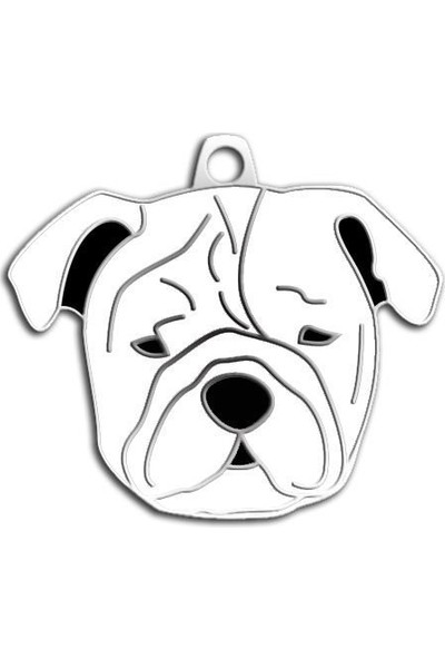 Dali's Bulldog Köpek Künyesi Beyaz