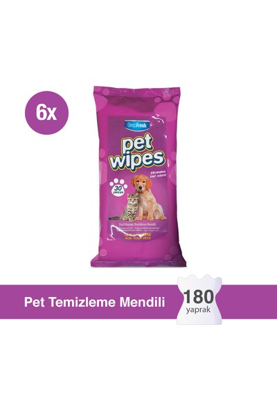 Deep Fresh Pet Temizleme Mendili 6 x 30 Yaprak