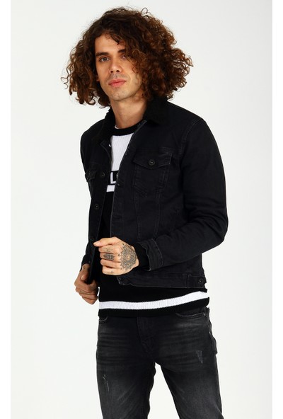 Collezione Antrasit Erkek Denim Ön ve Yan Cep Detaylı Ceket Collezione Antrasit Erkek Denim Ön ve Yan Cep Detaylı Ceket