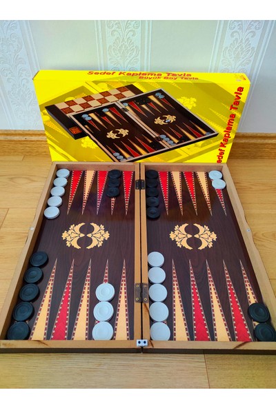 Avda Ahşap - Ceviz Tavla ve Dama Takımı Büyük Boy Avda Ahşap - Ceviz Tavla ve Dama Takımı Büyük Boy