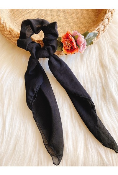 Yeşim Aksesuar Kadın Siyah Renk Fularlı Toka Saç Lastiği Fular Toka Yeşim Aksesuar Kadın Siyah Renk Fularlı Toka Saç Lastiği Fular Toka