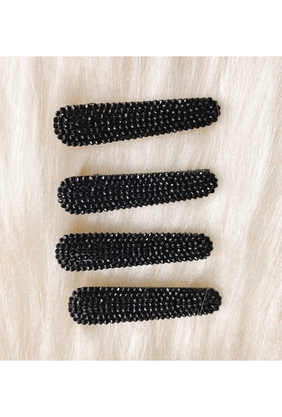 Yeşim Aksesuar Kadın 4'lü Siyah Taşlı Pens Toka Yeşim Aksesuar Kadın 4'lü Siyah Taşlı Pens Toka