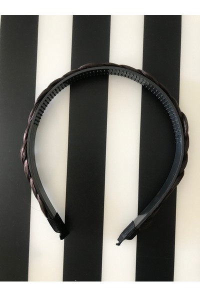 Yeşim Aksesuar Renkli Saç Örgülü Kadın Taç, Örgülü Taç, Saç Görünümlü Taç