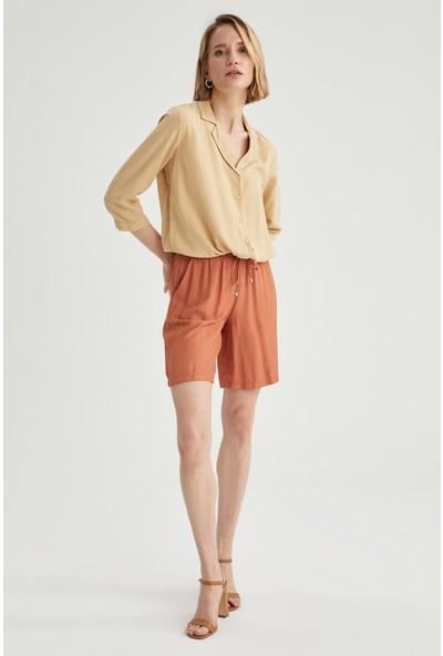 DeFacto Fleto Cepli Viskon Şort I6760AZ21HS DeFacto Fleto Cepli Viskon Şort I6760AZ21HS