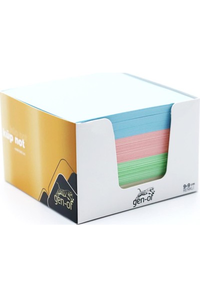 Gen-Of Renkli Küp Blok Not 9 x 9 cm