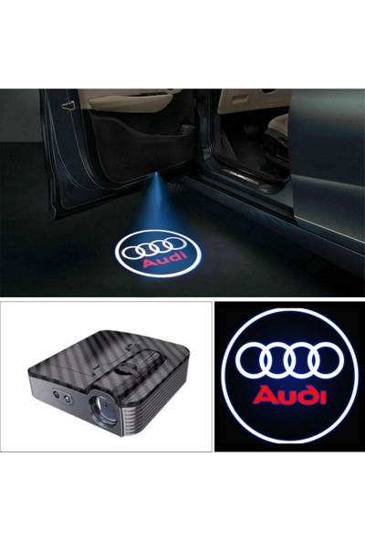 C9 Audi Kapı Altı Logo Karbon