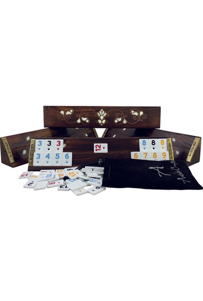 Antochia Crafts - Sedef Kakma Ahşap Okey Takımı