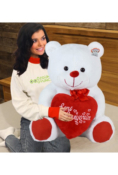 Özgüner Oyuncak 100 cm Seni Seviyorum Kalpli Büyük Ayıcık