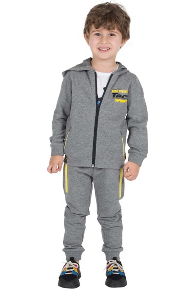 Silversun Silversunkids | Erkek Çocuk Antrasit Melanj Renkli Yazı Baskılı Fermuarlı Sweatshirt | Jm 215690-TR Silversun Silversunkids | Erkek Çocuk Antrasit Melanj Renkli Yazı Baskılı Fermuarlı Sweatshirt | Jm 215690-TR