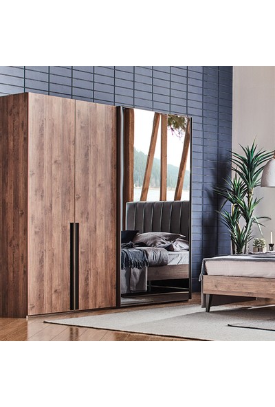 Enza Home Orlando Sürgü Kapaklı Dolap (220 Cm)