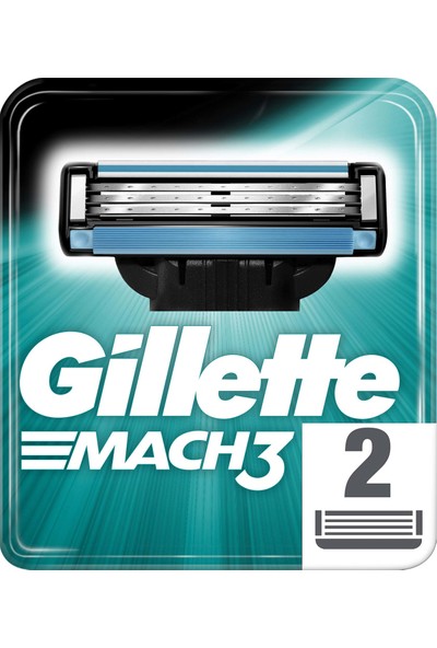 Gillette Mach3 Yedek Tıraş Bıçağı 2'li