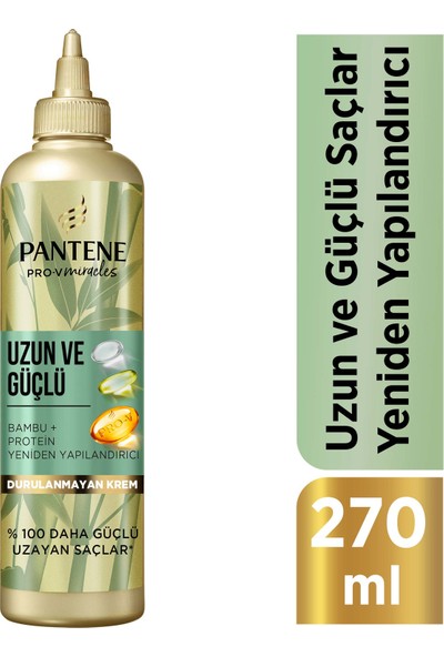 Pantene Uzun ve Güçlü Şekillendirici Krem, Bambu ve Proteinli, 270ml