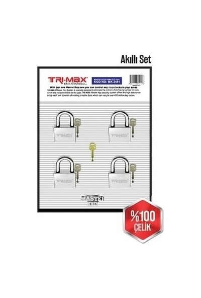 Trimax Asma Kilit 4'lü Set Trimax Asma Kilit 4'lü Set